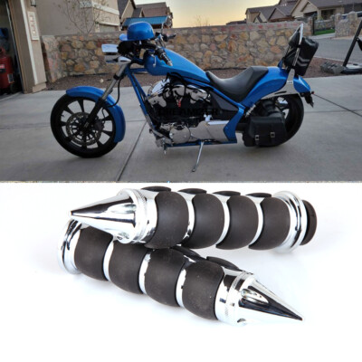 Motorcycle 1" Hand Grips Bar End Handlebar Spike For Honda VT1300 Fury ...