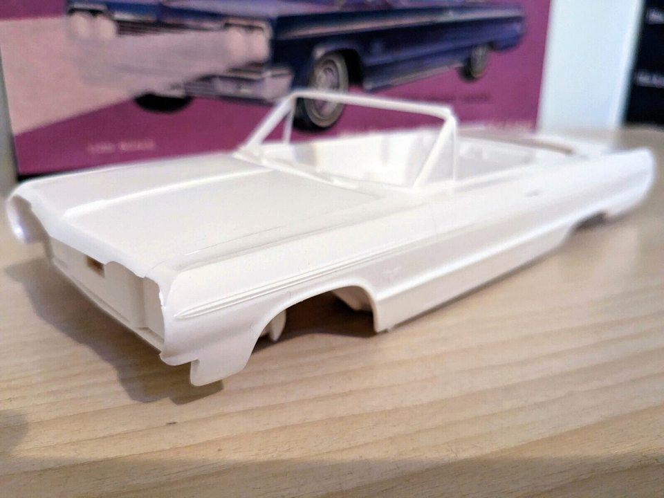 SUPER RARE! *ORIGINAL VINTAGE AMT 1964 CHEVY IMPALA Model Kit *LIGHTS ...