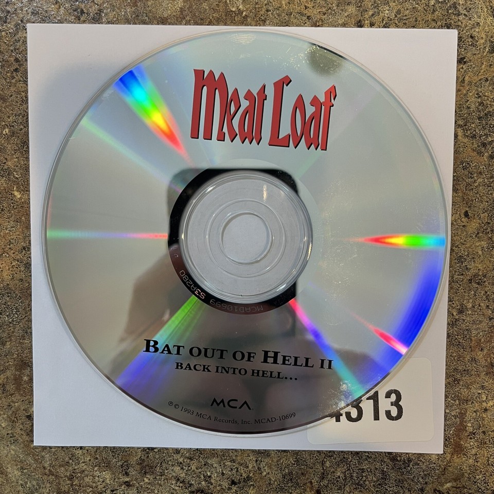 Bat out of Hell II: Back into Hell Meat Loaf Disc Only 8811069926| eBay