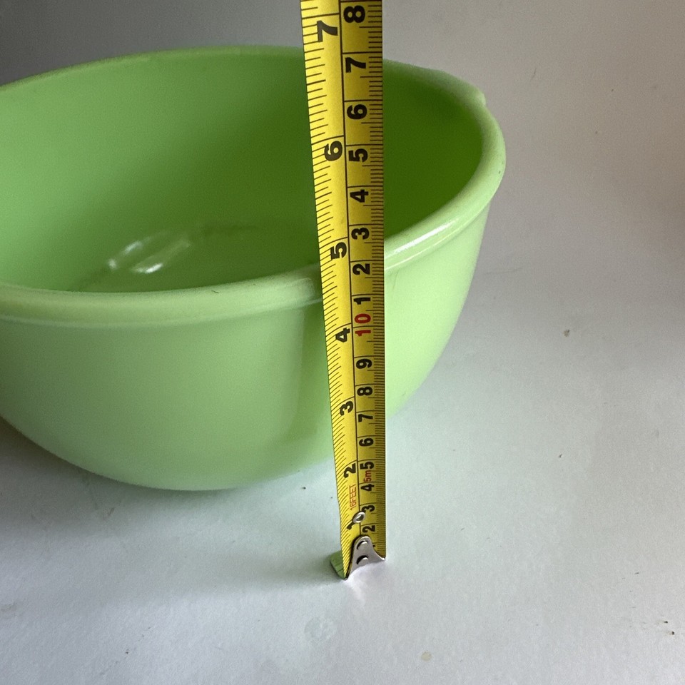 LG 9" 1940's vintage Fire King Large Jadite mixing Bowl For Sunbeam ...