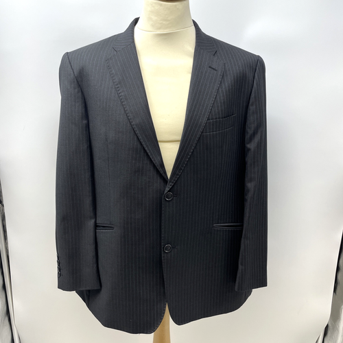 Vitale Barberis Canonico Suit Jacket Santinelli Grey Striped Wool 44S ...