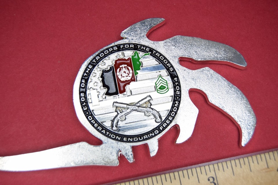 RARE US Army 23rd MP Military Police 2nd Plt Outlaws OEF Challenge Coin ...