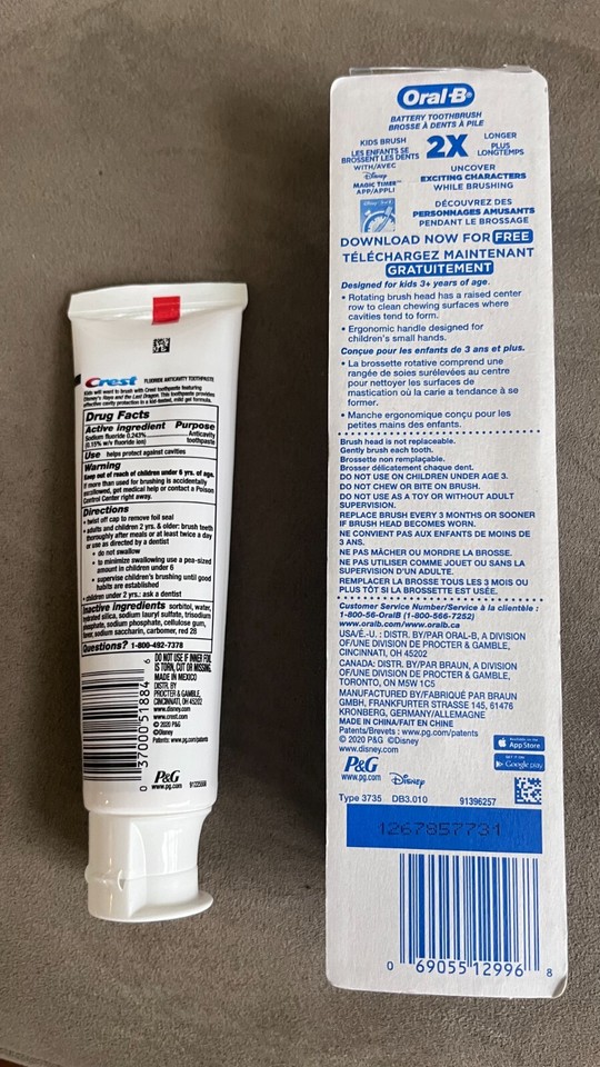 NEW Disney Raya & Last Dragon Crest Toothpaste & OralB battery ...