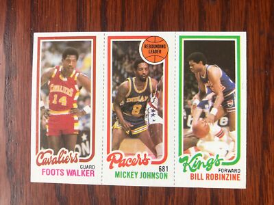 1980 Topps Basketball #130 Bill Robinzine, #113 Mickey Johnson, #60 ...
