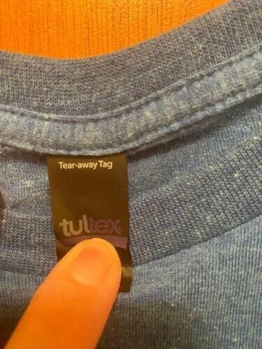 Men's Tultex XL Athletic Business T-Shirt Sleeve Says Octane Fitness Blue | eBay