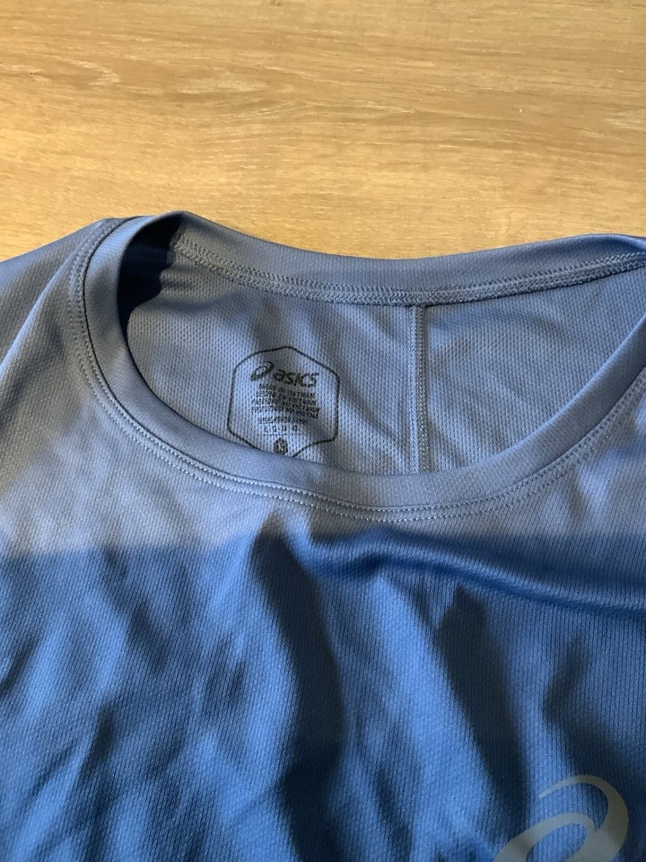 ASICS Blue/Grey Running T-shirt. Size Large. | eBay UK