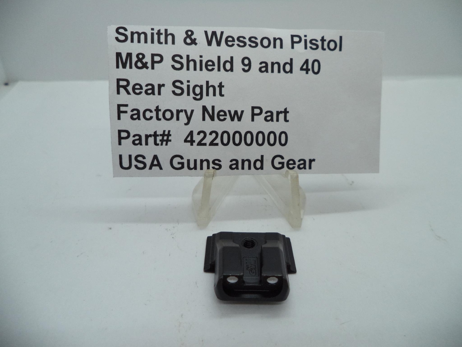 422000000 Smith & Wesson Pistol M&P Shield 9/40 Rear Sight White Dot | eBay