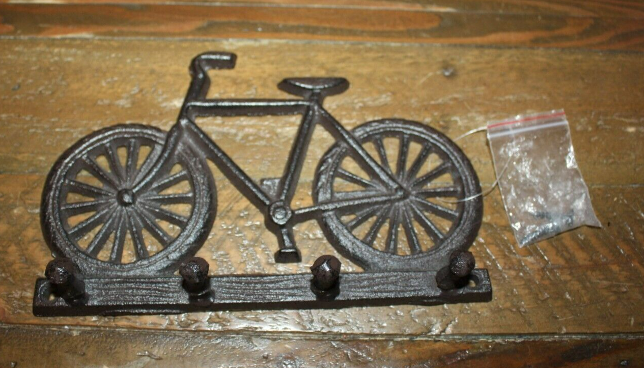 Cast Iron Bicycle Key Rack with 4 hooks, by Love Hook | eBay