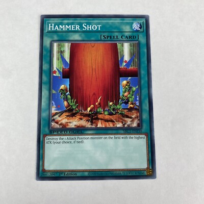 Yugioh Hammer Shot SBC1-ENI30 Streets of Battle City 1st Edition Common ...