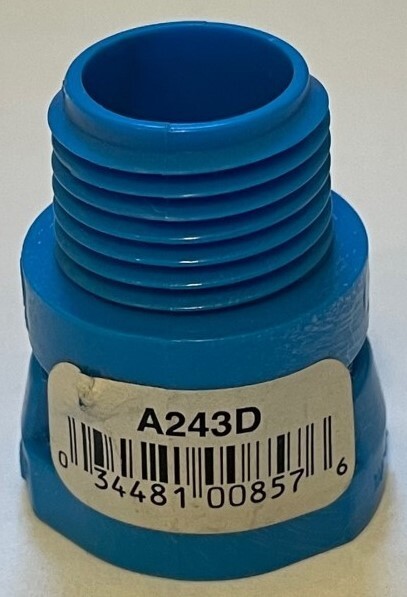 Carlon 1/2-inch ENT "Smurf" Threaded Male Adapter Coupling - A243D ...