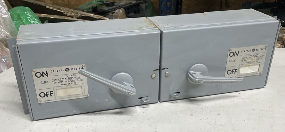 GE THFP361L + THFP362 +Hardware, TWIN 30&60 Amp, 600V, Type QMR Switch ...