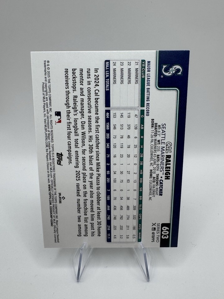 2025 Topps Series 2 - Cal Raleigh Fanatics Exclusive Topps Logo Foil ...