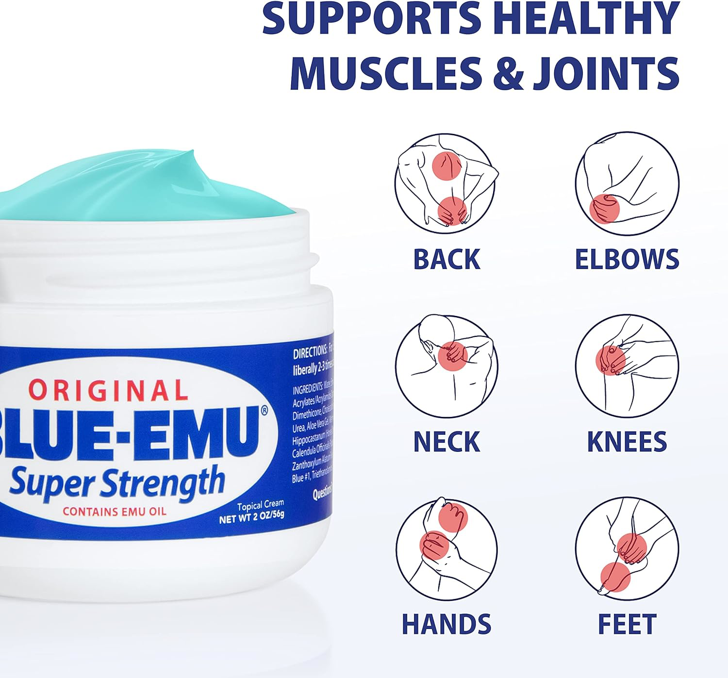 Blue Emu Muscle and Joint Deep Soothing Original Analgesic Cream, 1 ...