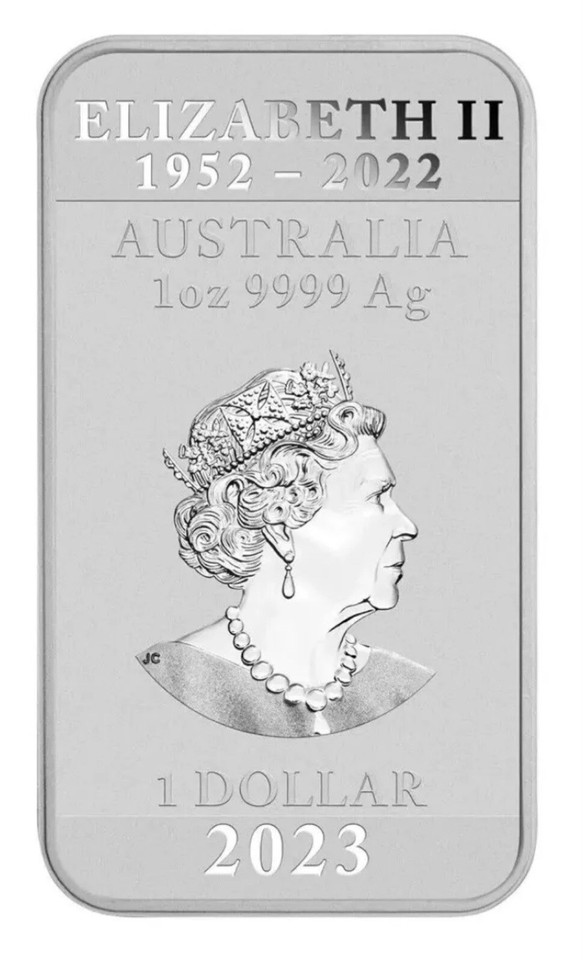 Dragon Bar 2023 1oz Silver Rectangular Bullion in Capsule. From the ...
