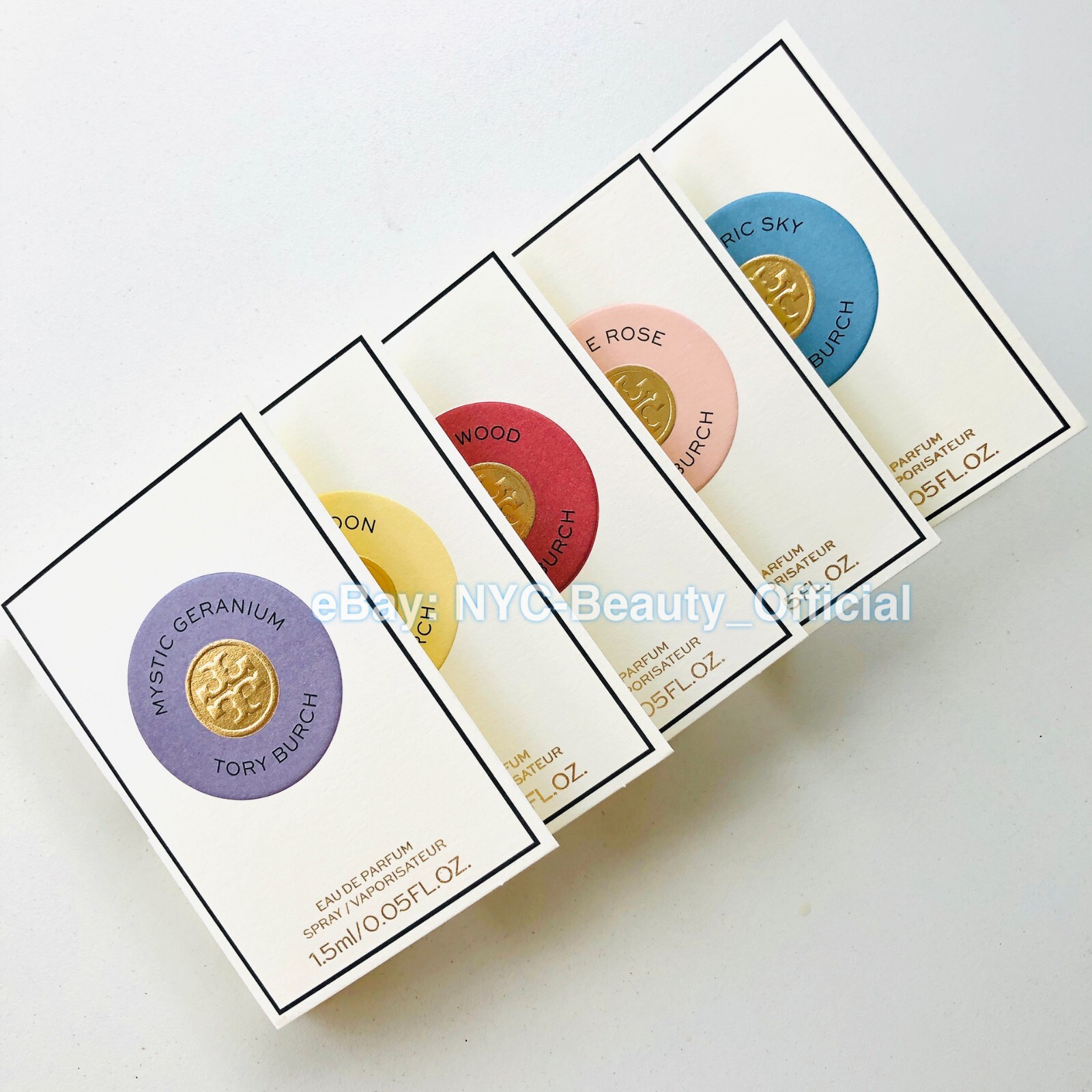 5pc Tory Burch Fragrance Perfume Spray Sample - Mystic Geranium, Cosmic ...