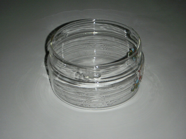 PYREX CLEAR GLASS ROUND CARAFE 3.50" WITH TABS & PINEAPPLE HEART TULIP ...