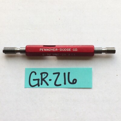 Pennoyer-Dodge 8-32 UNC-2B STI Thread Plug Gage Go PD .1843 No Go Pd ...