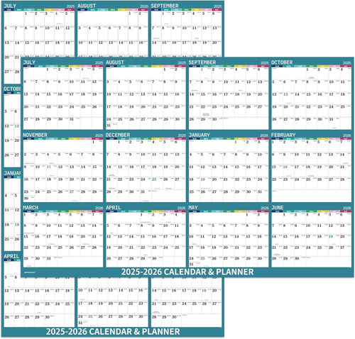 2025-2026 Dry Erase Calendar - Yearly Wall Calendar 2025-2026, 48" X 32 ...