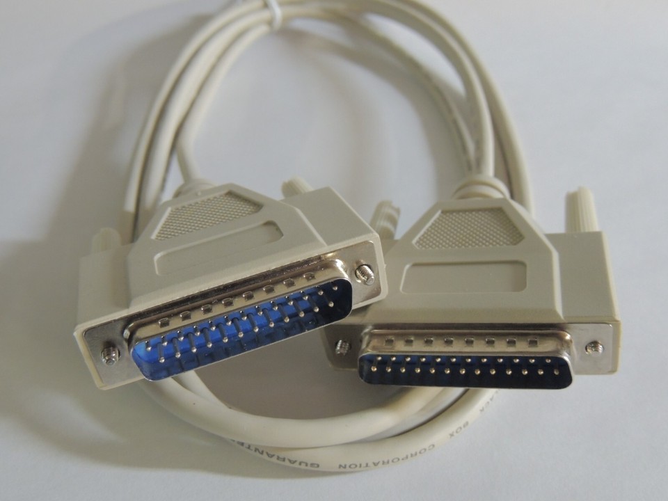 6ft DB25 Male to Male Dos/Windows High Speed (LapLink) Data Transfer ...