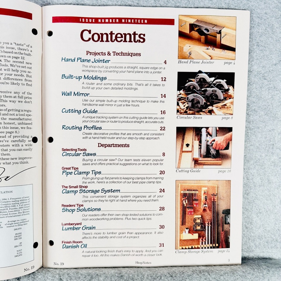 ShopNotes Magazine Vol 4 Issue 19 Modular Clamp Storage System Circular ...