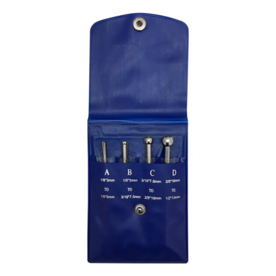 4 PC Telescopic T-Bore Small Hole Bore Gauge Micrometer Range 1/8"-1/2 ...