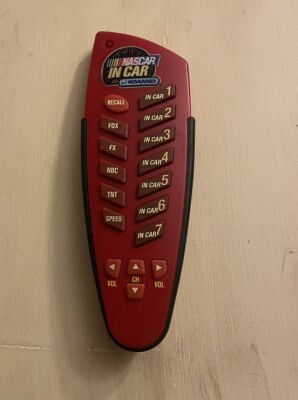 NASCAR In Car On Demand TV Remote Control Red Extreme Rare FOX FX NBC ...