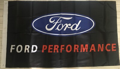 FORD PERFORMANCE RACING FLAG BANNER DRAPEAU MAN CAVE GARAGE | eBay