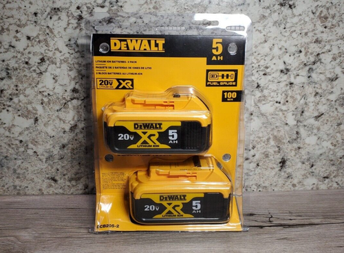 DEWALT DCB205-2 20V XR 5Ah Lithium Ion Battery - Pack of 2 New | eBay