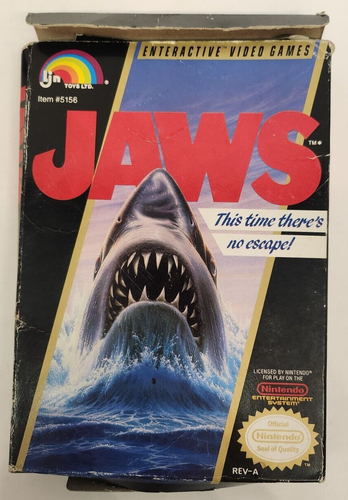 jaws nintendo NES in box with manual CIB 23582051567| eBay