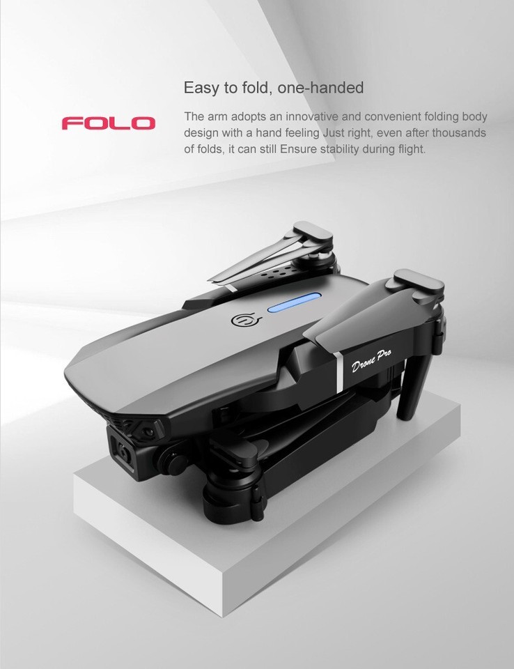 4K Dual Camera RC FPV WIFI Drone E88 Portable Wide Angle Fol | eBay