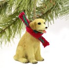 LAB LABRADOR RETRIEVER (YELLOW) DOG CHRISTMAS ORNAMENT HOLIDAY Figurine ...
