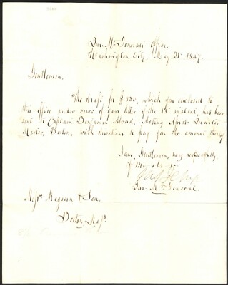 1827 Quartermaster Letter Signed by General Thomas S. Jesup | eBay