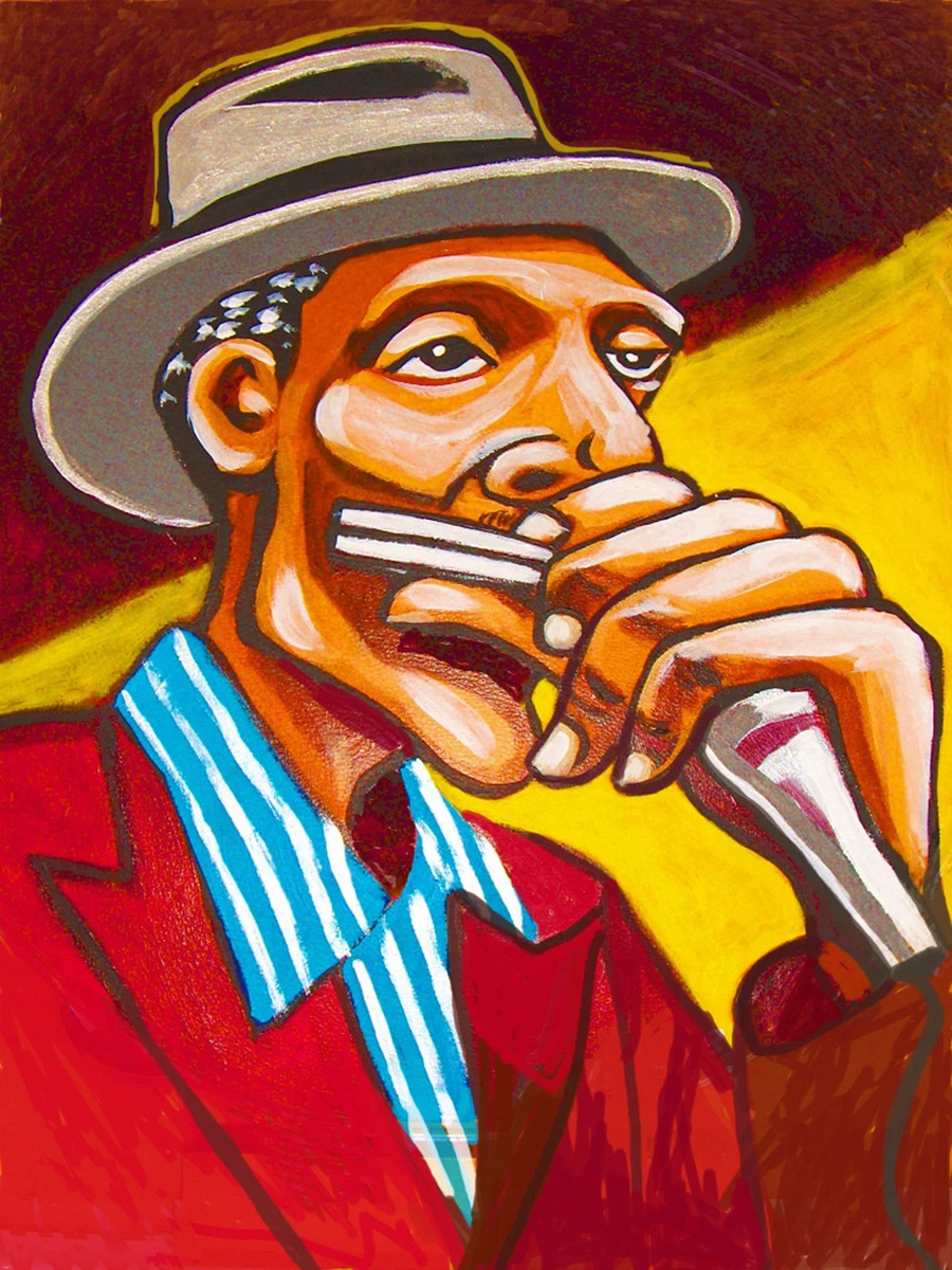 Blues Harmonica Art