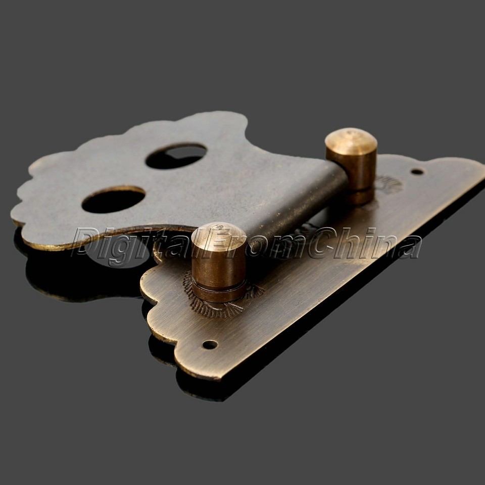 3.15" Brass Chinese Hardware Latch Copper Trunk Handle Box Hand ...