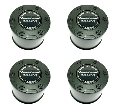 4 ATX Series Black Center Caps for 5/6L AR923 Mod 12 AR172 Baja AR901 ...