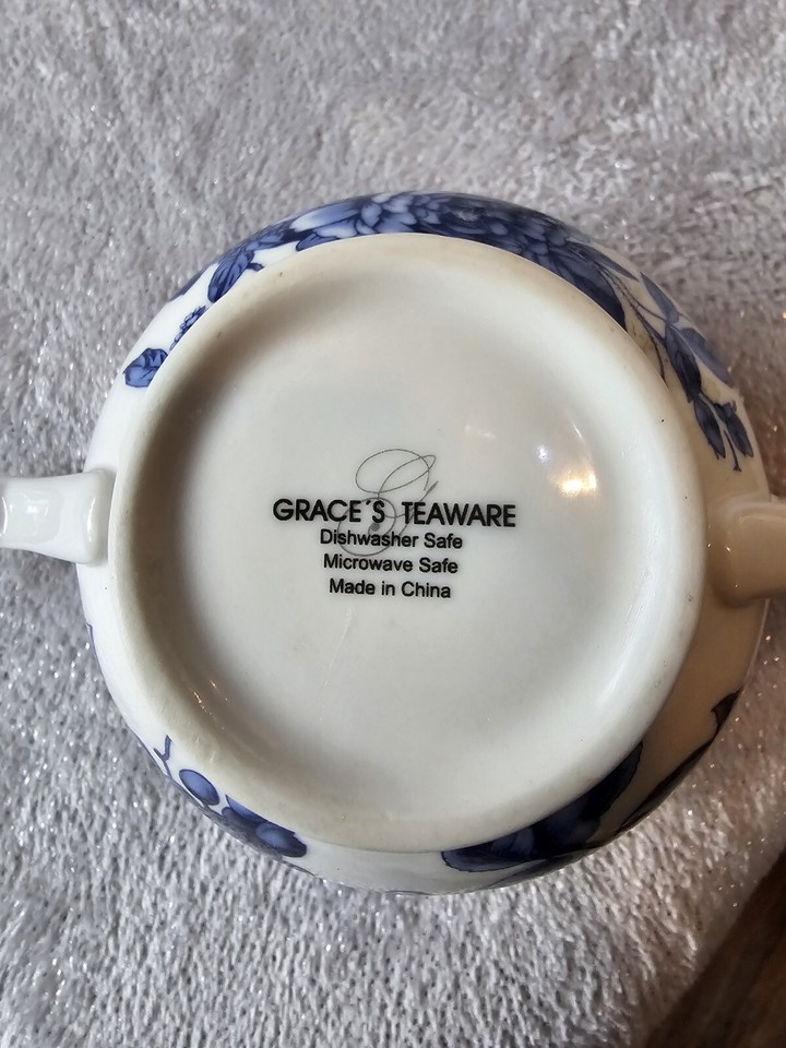 Grace's Teaware Sugar Bowl With Lid Set White & Blue Floral | eBay