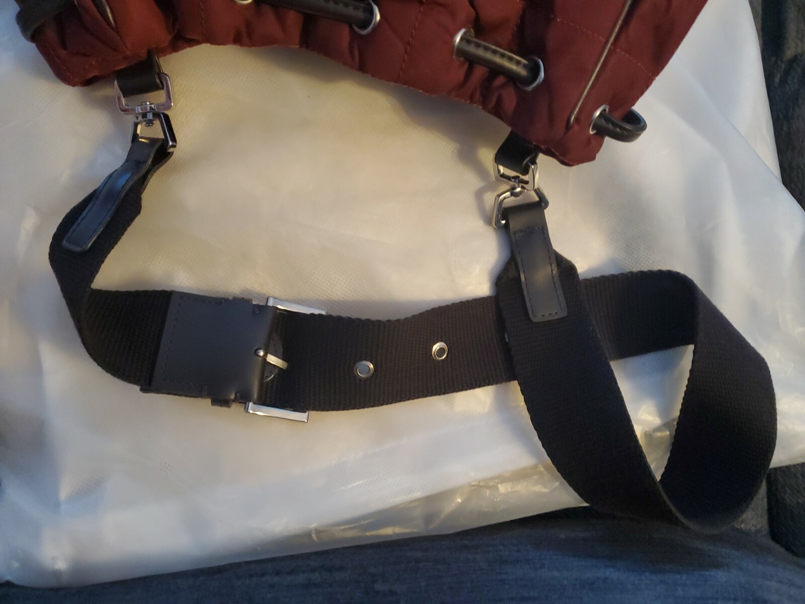 Jones New York Maroon Bucket Purse Shoulder Crossbody Drawstring Bag ...