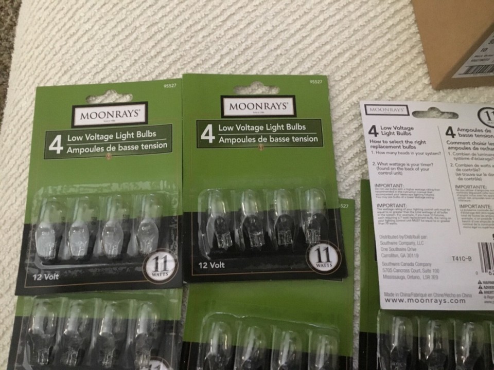 Moonrays 10 Packs of 4 bulbs each Low Voltage Light Bulbs (95527) 11W ...