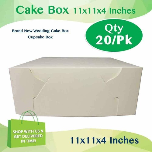 CAKE DECORATION CAKE BOXES 11x11x4" 20Pk Wedding Cupcake Toppers Baking Boxes | eBay Australia