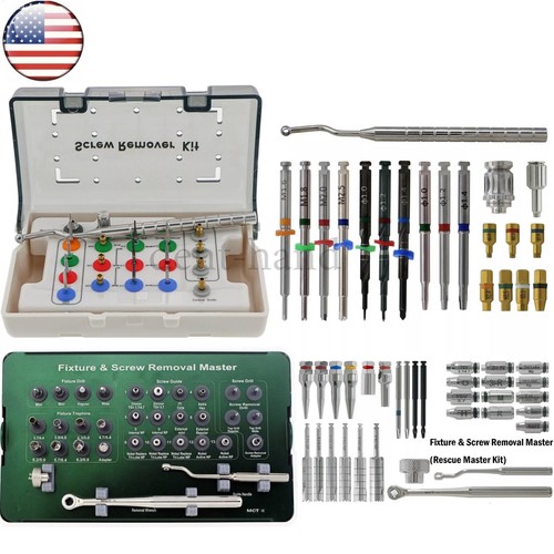 US Universal Implant Broken Fractured Screw Remover Kits MCT FPRK-02 ...
