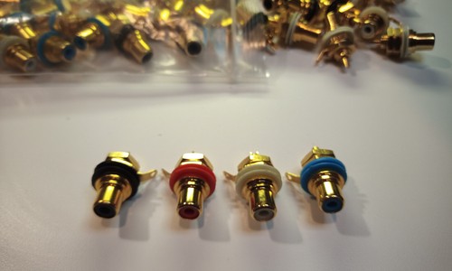 Neutrik REAN NYS367 gold RCA panel mount female jacks various colors | eBay