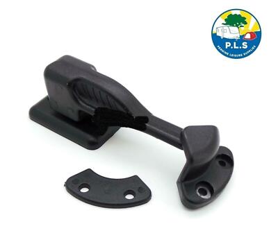 Caravan Stable Door Catch Stay Fastener Black Plastic Motorhome Boat ...