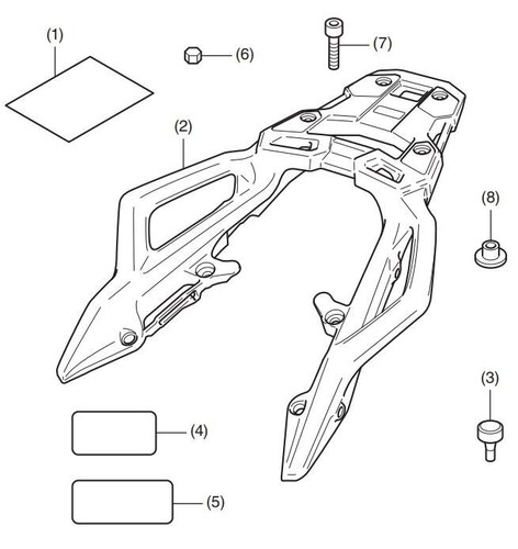 2021-2025 NEW OEM Genuine Honda NC750X Rear Carrier 08L70-MKW-D00ZB | eBay