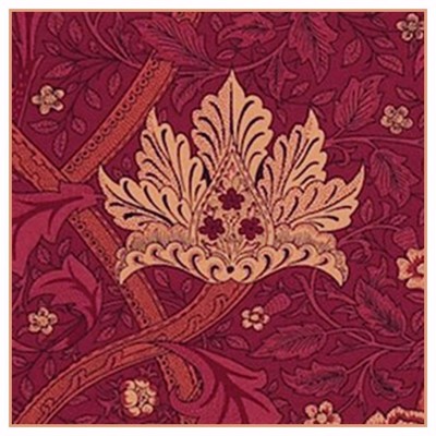 Windrush detail 2 in Reds by William Morris Counted Cross Stitch ...