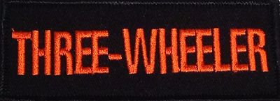 THREE WHEELER MOTORCYCLE VEST TRIKE IRON ON PATCH F-21 | eBay