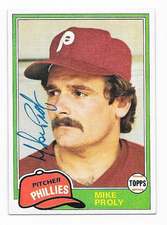 MIKE PROLY 1981 TOPPS TRADED AUTOGRAPHED SIGNED # 815 PHILLIES | eBay