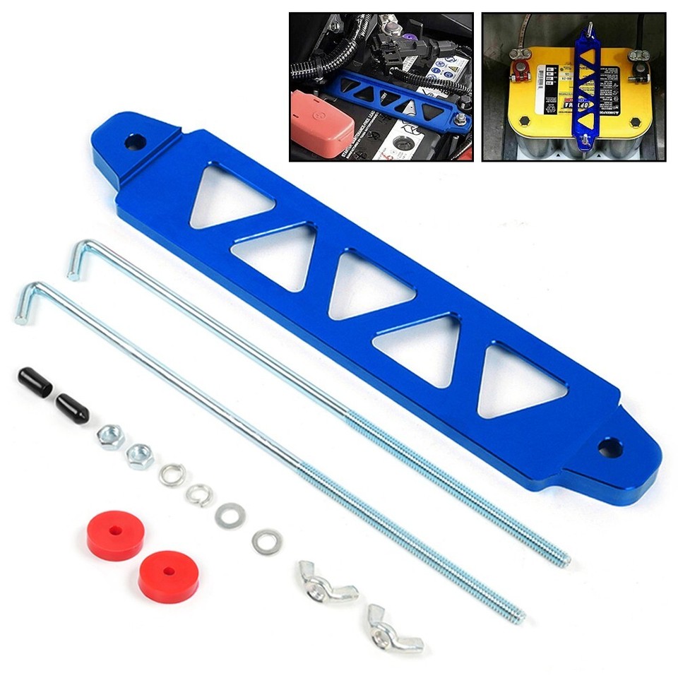 Billet Aluminum Battery Fixed Bracket Retaining Tie Down Holder 10'' J ...