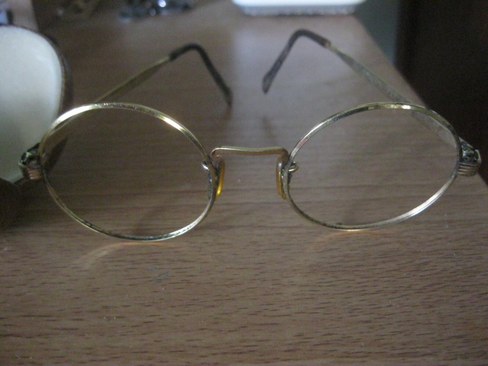 Vintage VICTORY 1/20 12K GF Gold Filled Round Eye Glasse Frames Size 5 ...