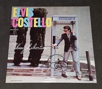 ELVIS COSTELLO SIGNED TAKING LIBERTIES RECORD ALBUM w/ PROOF! LP VINYL ...