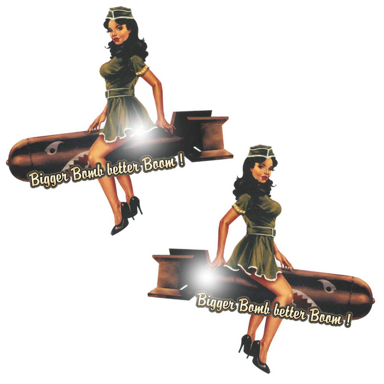 Set Pin Up Aufkleber Sticker Oldschool US-Cars Rockabilly Retro OEM JDM ...